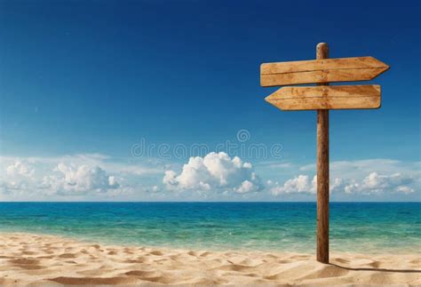 Travel To The Tropical Beach Wooden Beach Direction Generative Ai