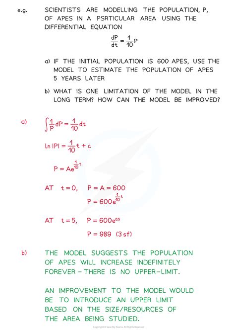 Solving And Interpreting Differential Equations Cie A Level Maths Pure