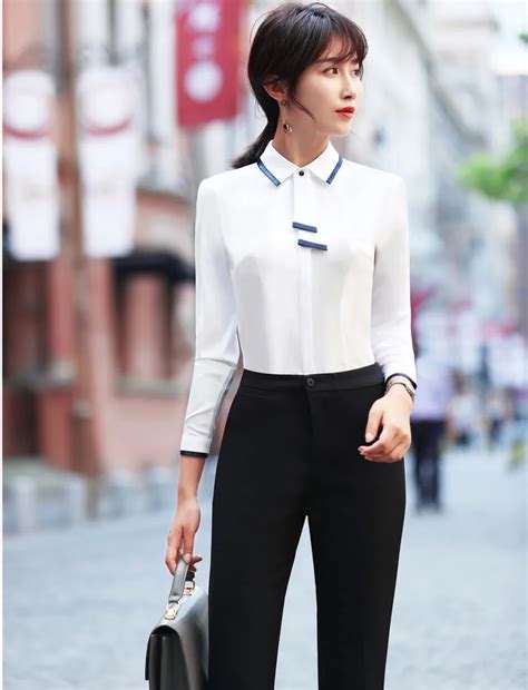 Elegant White Formal Pantsuits Women Business Suits With 2 Piece Set