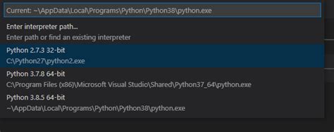 windows vscode doesnt see pyenv python interpreters stack overflow