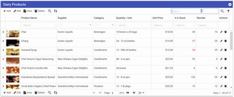 global search feature php jquery datagrid component