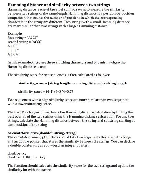 solved measuring dna similarity dna is the hereditary