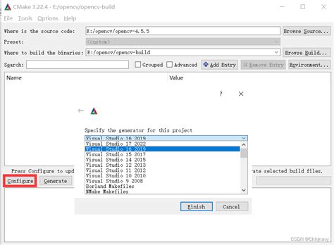 windows10 vs2019 版本：cmake将 opencv contrib 4 5 5 扩展模块编译添加到 opencv 4 5 5