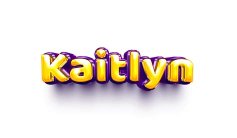 Names Of Girls English Helium Balloon Shiny Celebration Sticker 3d