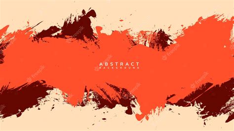 Premium Vector Abstract Orange Background With Grunge Brush Strokes
