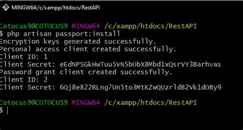 create rest api with laravel passport authentication
