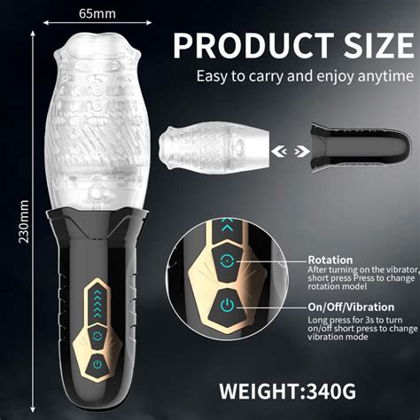 360°automatic Rotation Vibrator Bare Sleeve 10 Vibration 5 Rotation