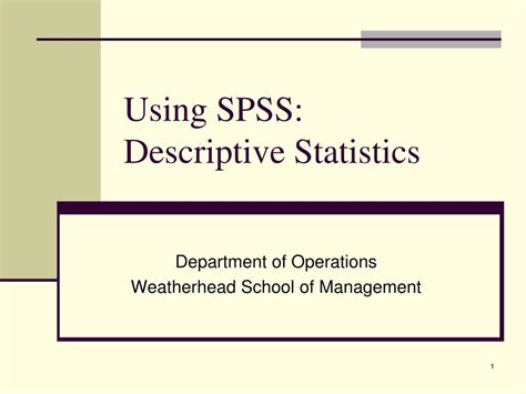 Spss Descriptive Statistics Tellalernas