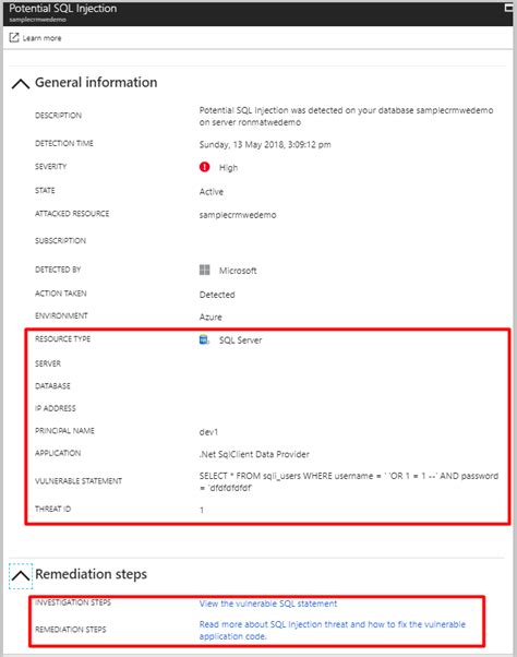 advanced threat protection azure sql database sql