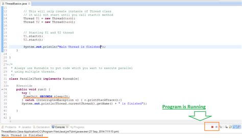 how to create start and stop a new thread in java [example tutorial