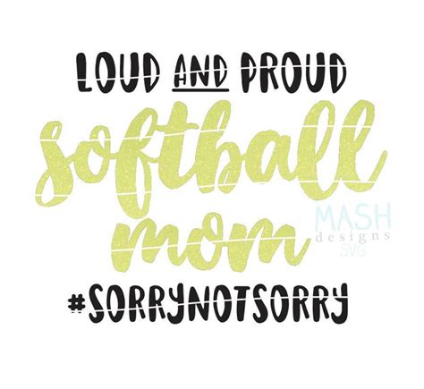 Loud And Proud Softball Mom Svg Softball Mom Svg Sorry Not Etsy Denmark