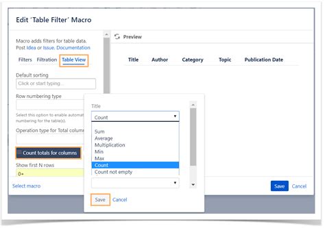 one click table filtration in confluence stiltsoft