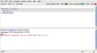 scheme how does racket handle define f x y body stack overflow