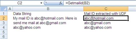 excel macro email address extract from string ~ yogesh
