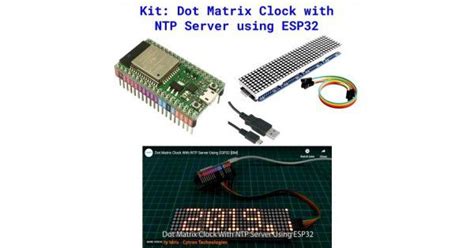 kit dot matrix clock with ntp server using esp32