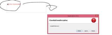 html classnotfoundexception in java applets stack