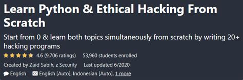 udemy learn python and ethical hacking from scratch 2020 6