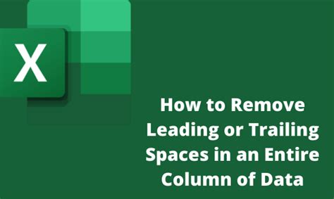 how to remove leading trailing spaces in entire column data