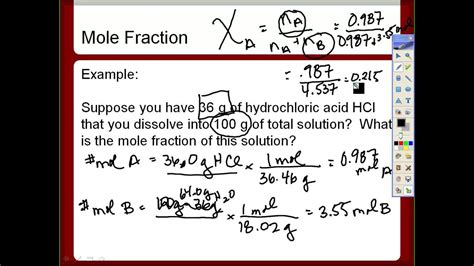 Mole Fraction And Ppm Youtube