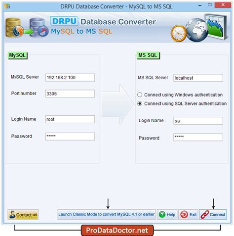mysql to mssql database converter migrate my sql db into