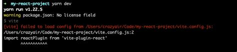 create vite app [vite] failed to load config from users crazyair code
