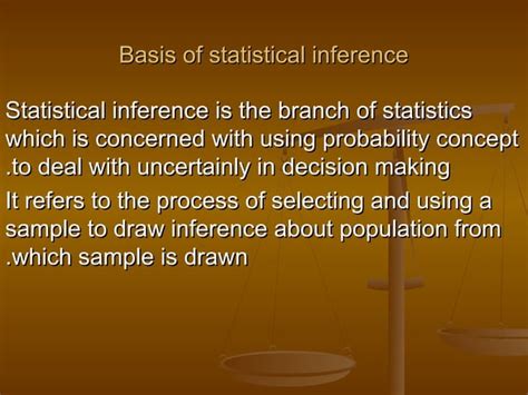 Basis Of Statistical Inference Ppt