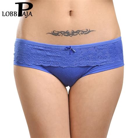 Lobbpaja Brand Lot 6 Pcs Woman Underwear Panties Sexy Cotton Low Waist