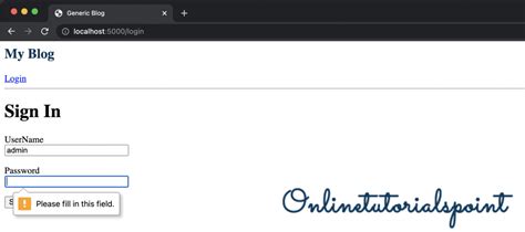 python flask login form example onlinetutorialspoint