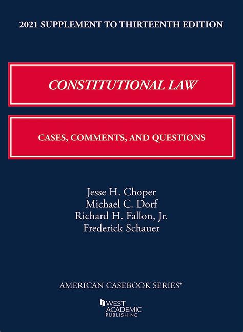 Constitutional Law Cases Comments And Questions 13th