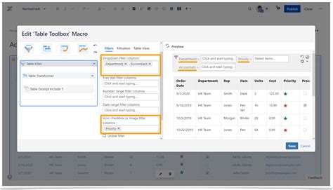 how to create reports from multiple confluence tables