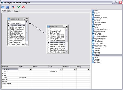 fastquerybuilder visual sql query builder fast reports inc