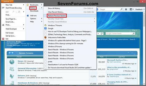 firefox restore previous browsing session tutorials