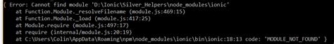 ionic2 module not found ionic serve stack overflow