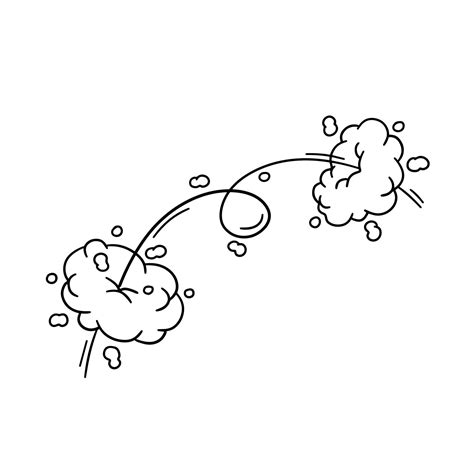 Efeito De Velocidade Movimento Salto E Nuvem Ar E Vapor Ilustração