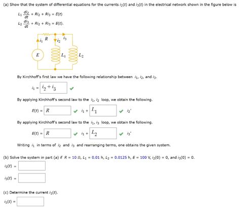 A Show That The System Of Differential Equations For The Currents Iz