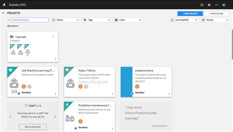 learn how to use the dataiku dss homepage dataiku