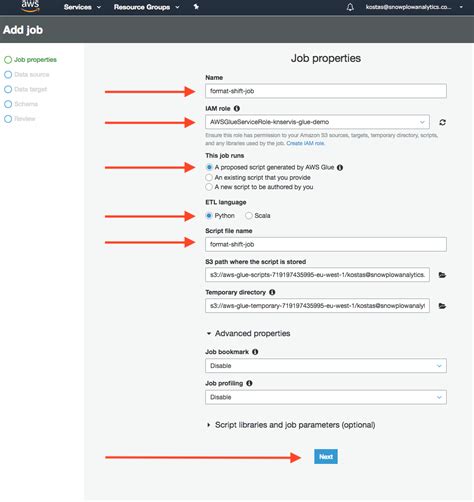 using aws glue and aws athena with snowplow data snowplow