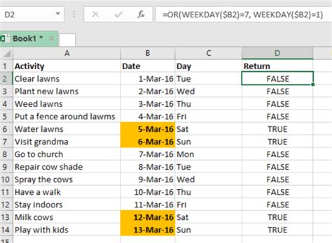 excel formula highlight dates that are weekends excelchat