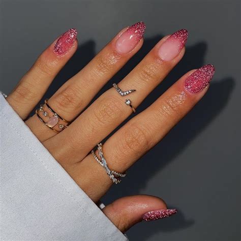 19 Sparkling Glitter French Tip Nail Ideas To Try Asap