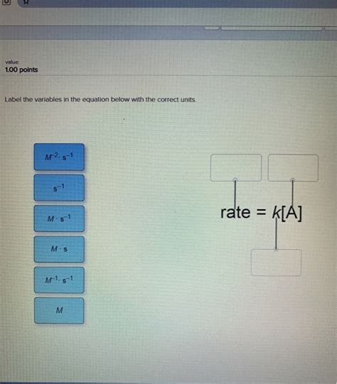 solved value 1 00 polnts label the variables in the