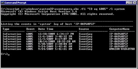 find last reboot time in windows 7 vista and windows 2008 powercram blog