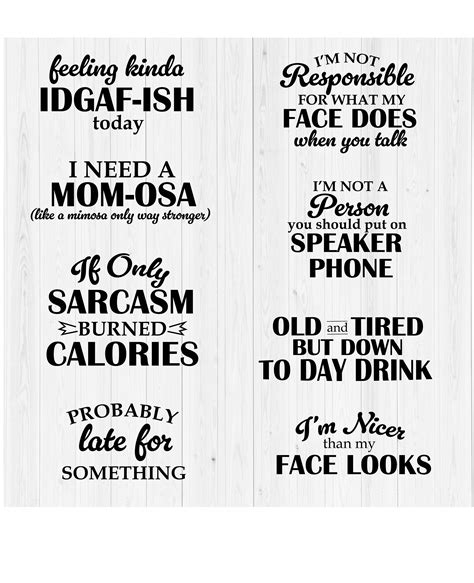 Funny Svg Bundle Sarcasm Svg Bundle Sassy Svg Shirts Quotes Funny Mom