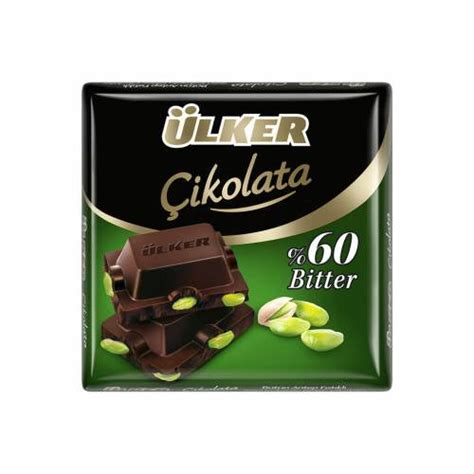 Ulker Pistachio Bitter Chocolate 65g 2 29oz Seven Hills Shopping