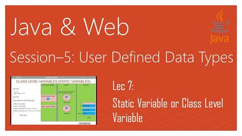 static variables class level variables java youtube