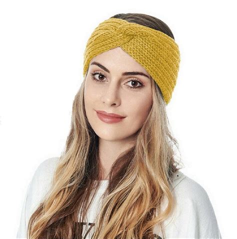 Knitted Headband Women Crochet Winter Ear Warmer Hairband Headwrap