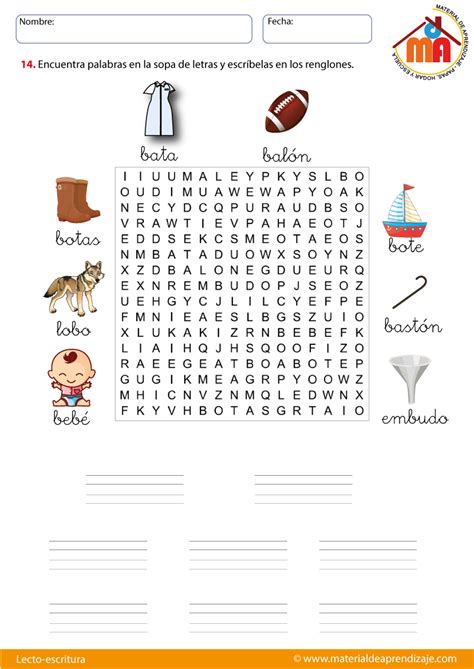 La Letra B Lecto Escritura “material De Aprendizaje” Material De