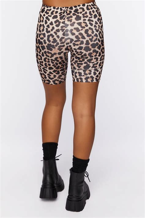 Leopard Print Biker Shorts