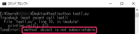 【python】 method object is not subscriptable エラー対処方法
