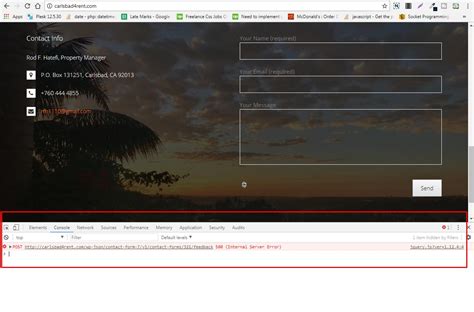 php contact form 7 cause 500 error stack overflow