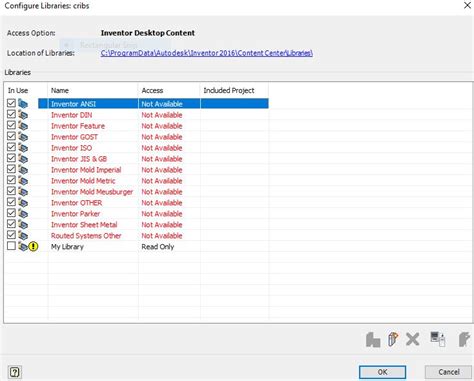 solved inventor 2017 library not available autodesk community